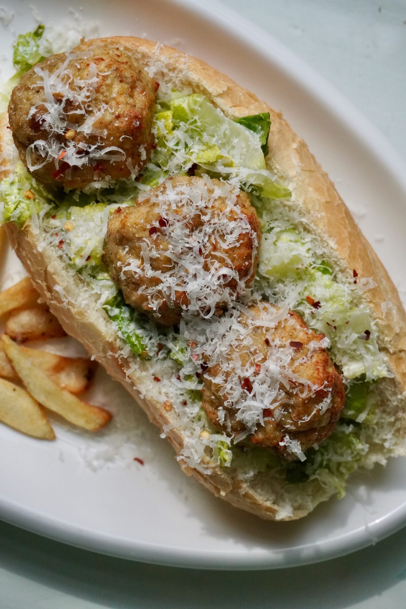 Chicken Caesar Meatball Subs - Dining with Skyler