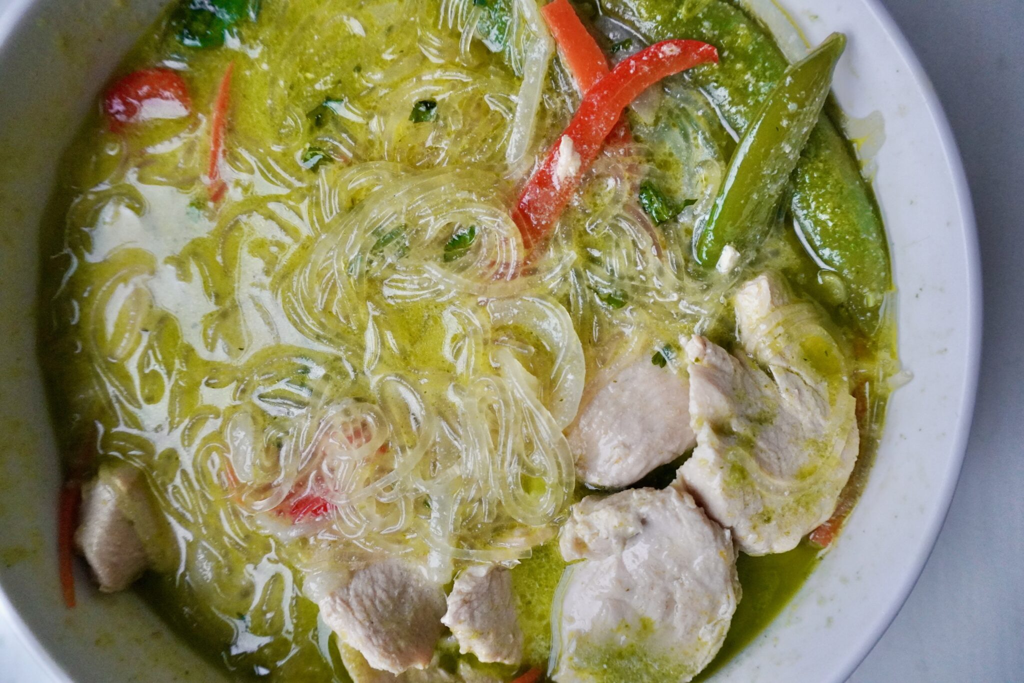 Green Thai Coconut Curry Chicken With Noodles - Dining with Skyler